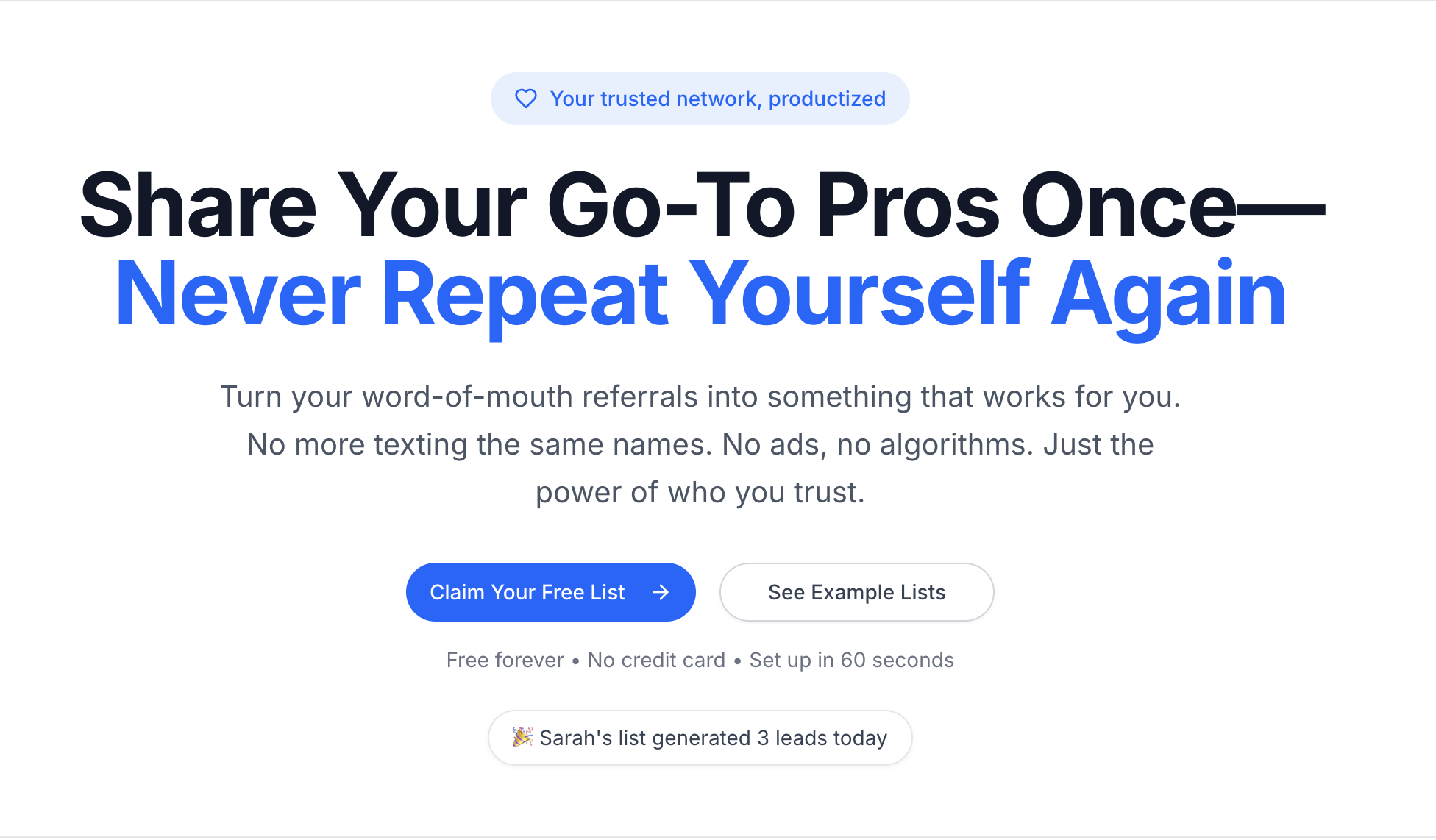 Prefrd - Turn Word-of-Mouth Into Trackable Leads
